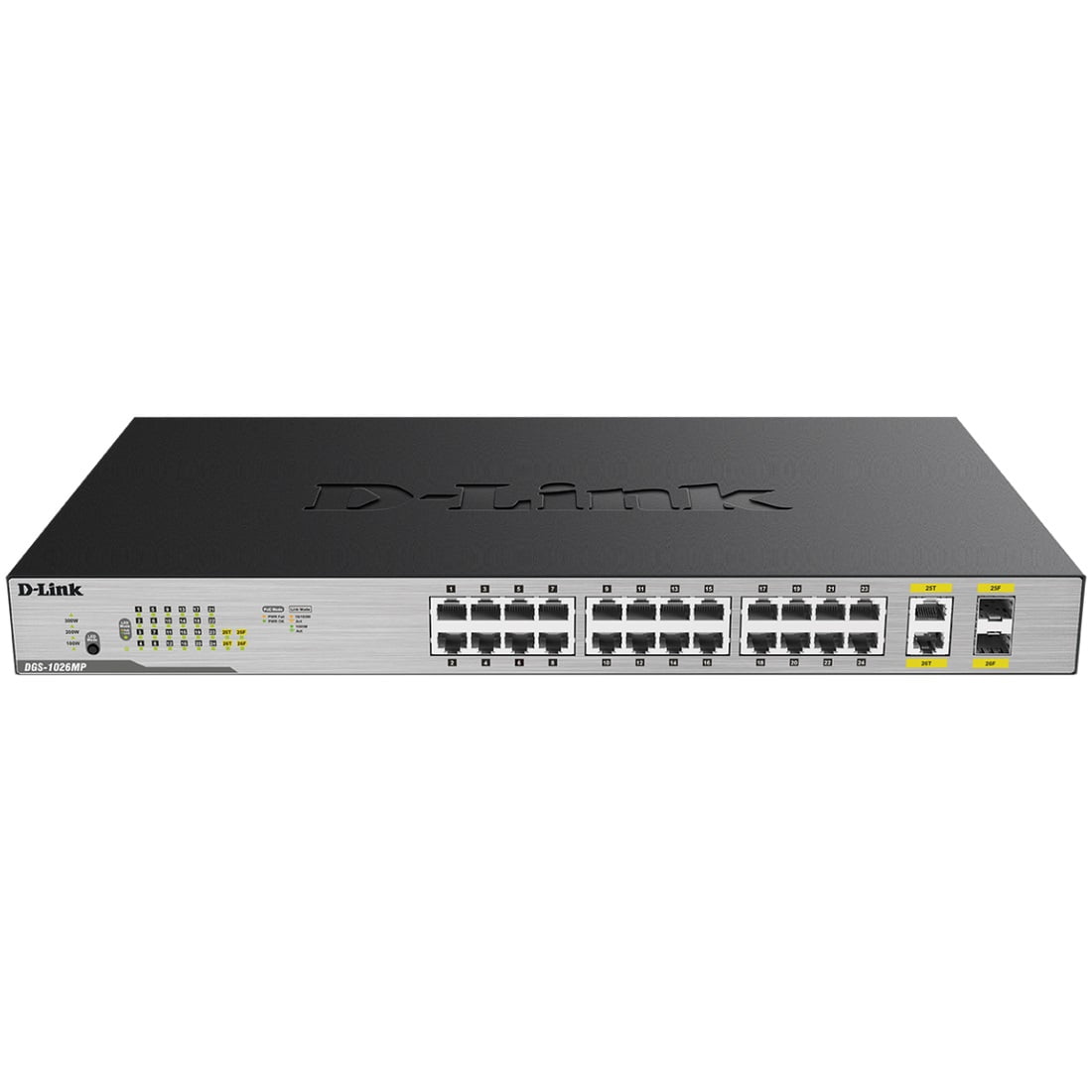 D-Link 26 Port PoE Gigabit Unmanaged Rack-Mount Switch 24 x PoE (370 ...