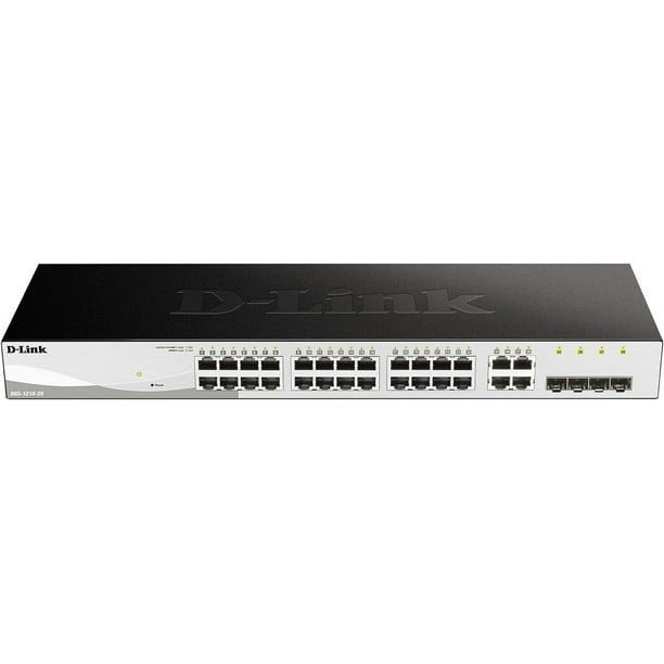 D-Link 28 Port Smart Managed Layer 2+ Gigabit Ethernet Switch with 4 ...