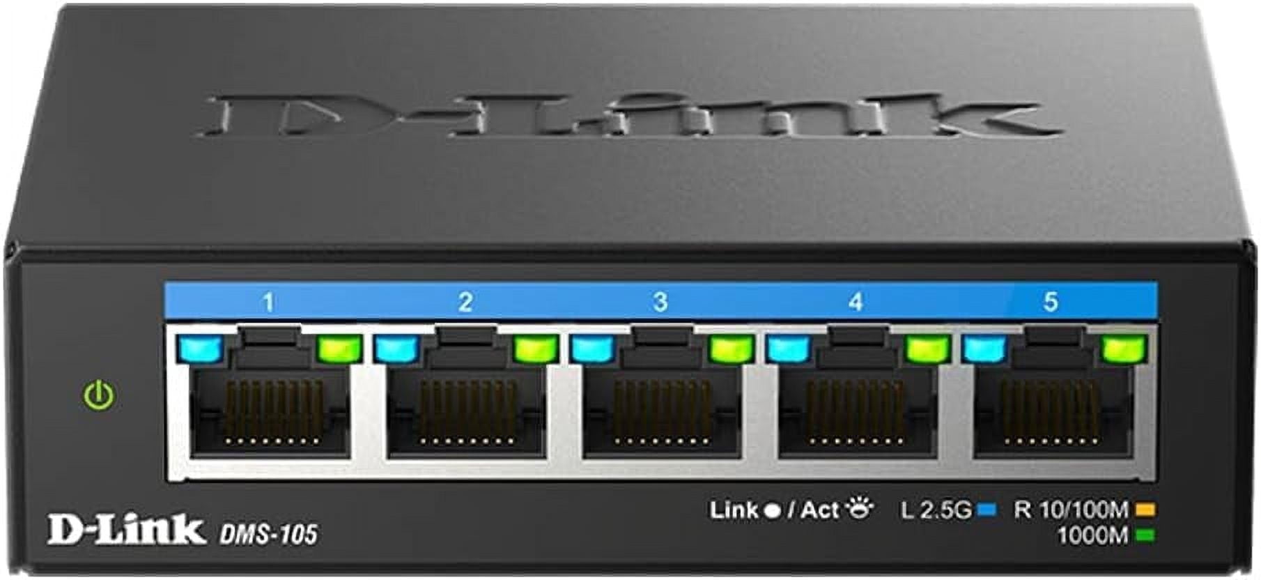D-Link 5-Port 2.5GB Unmanaged Gaming Switch, Multi-Gig, Network ...
