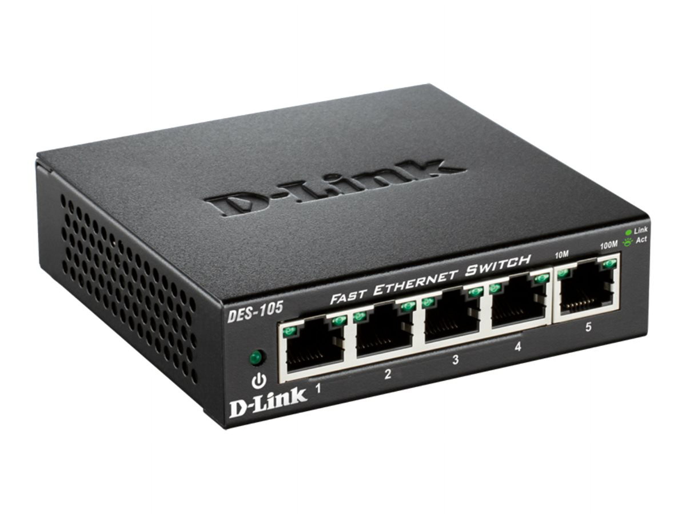 D-Link DES 105 - Switch - 5 x 10/100 - desktop - Walmart.com