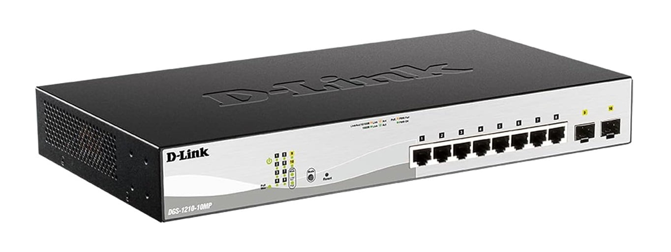 D-Link 10-Port Gigabit Smart Managed PoE+ Switch | 8 PoE+ Ports (130W ...