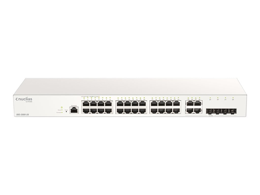 D-Link Nuclias Cloud-Managed DBS-2000-28 - Switch - 24 x 10/100/1000 ...