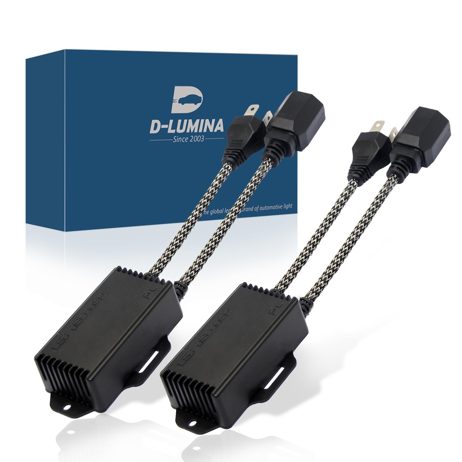 D-Lumina H4 9003 LED Canbus Decoder Anti Flicker Harness, Resistor ...