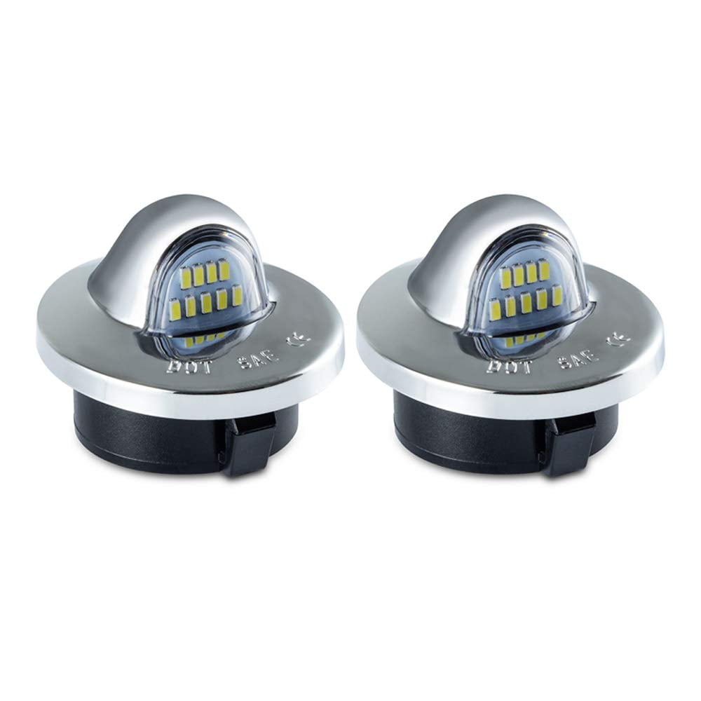 D-Lumina LED Chrome License Plate Lights BSL1 Assembly Compatible F150 ...