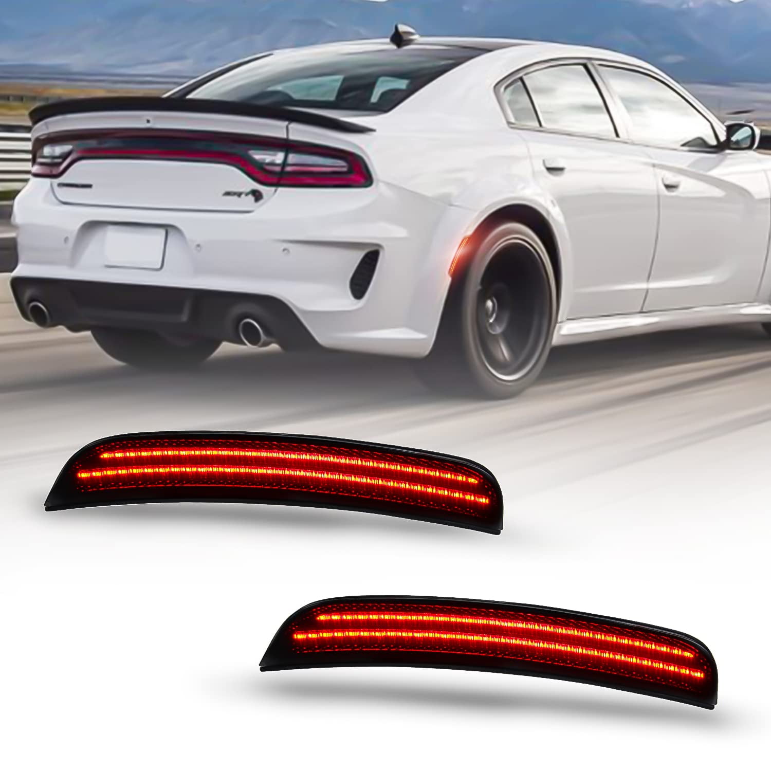 D-Lumina LED Rear Side Marker Lights Red Side Lights Dual LED Smoked ...