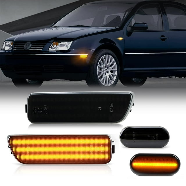 D-Lumina LED Side Marker Turn Signal Light Kit Lens Amber for VW Golf ...