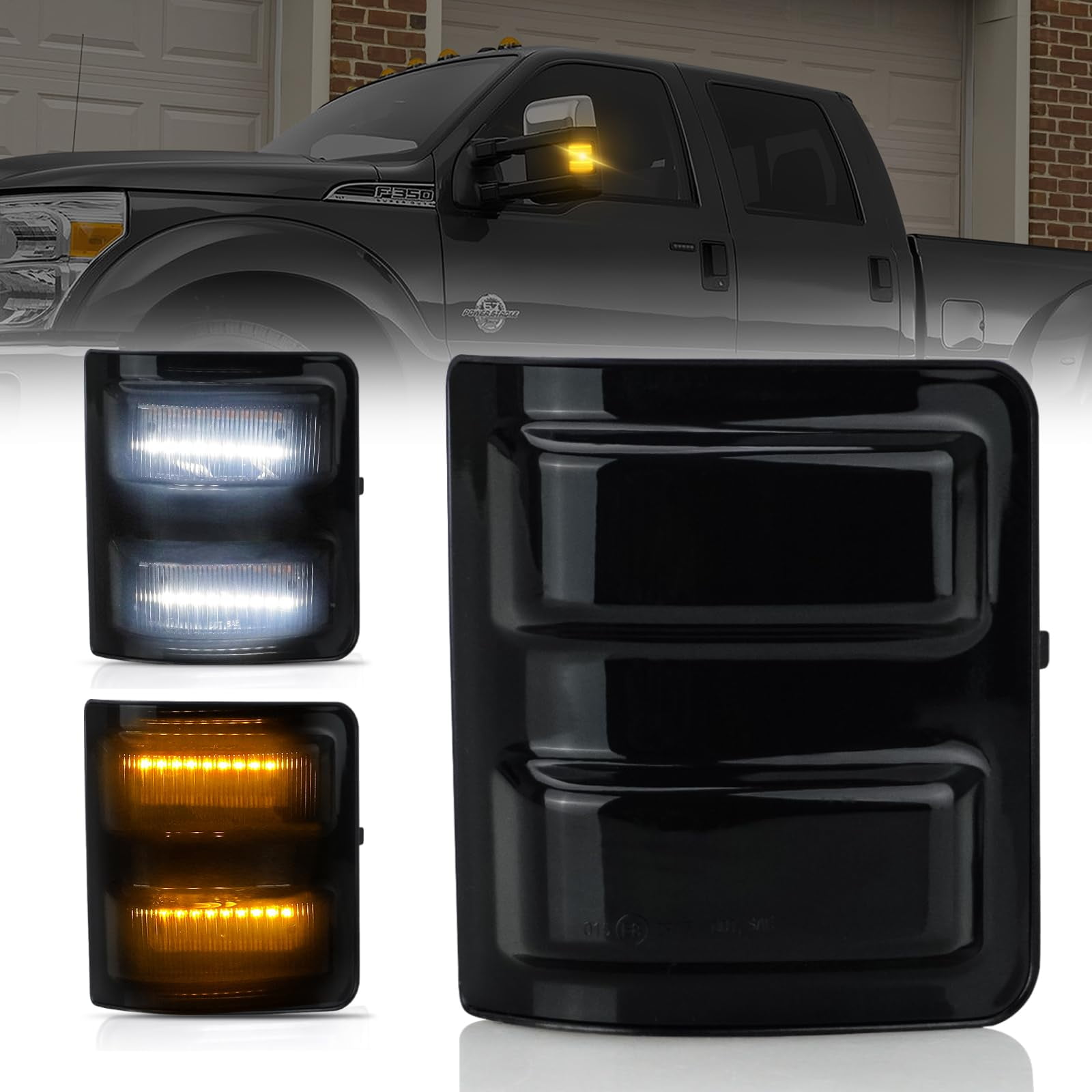 D-Lumina Switchback LED Side RRF12 Mirror Marker Lights Fo-rd F250 F350 ...