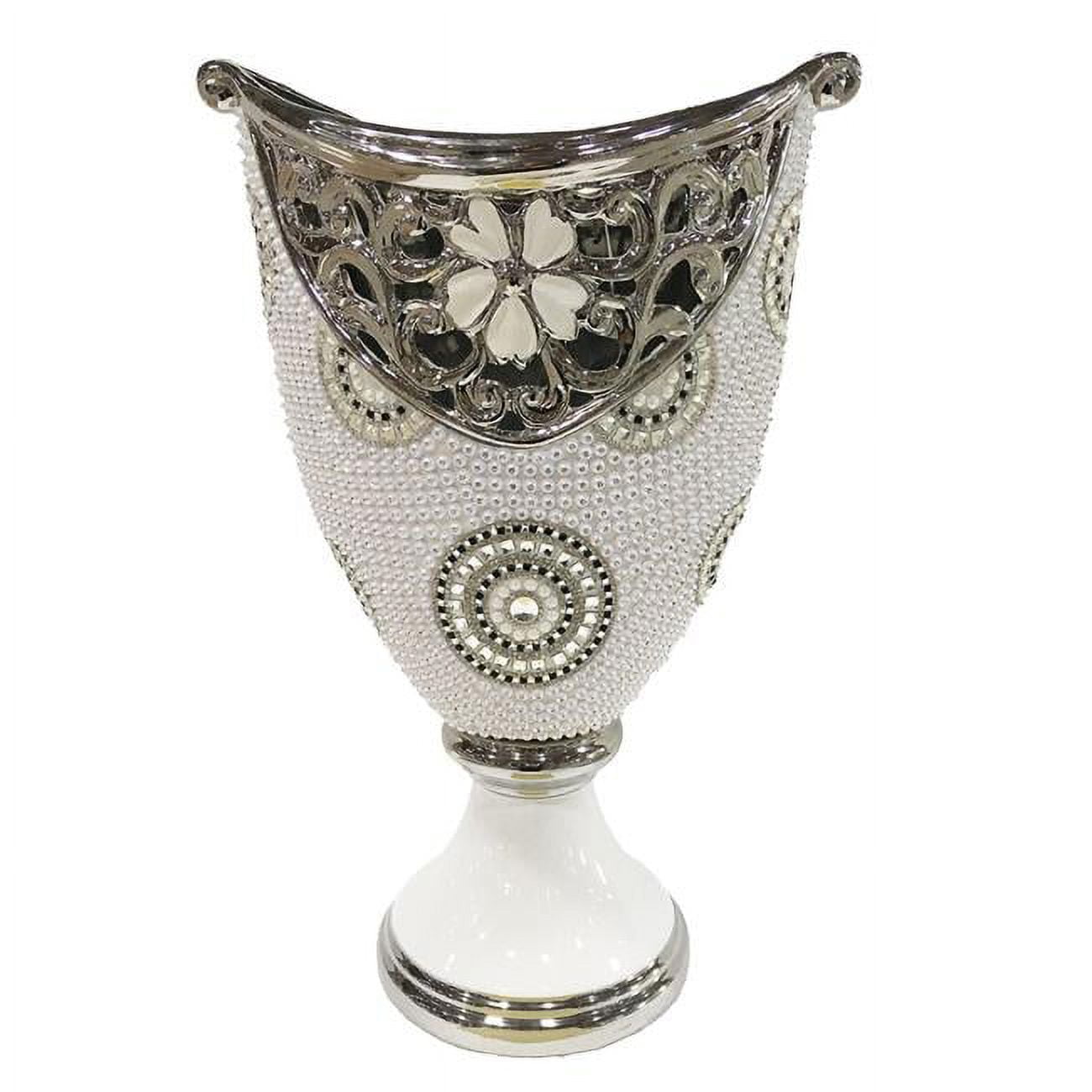 D'Lusso Designs Silver Alea Design Large Vase - Walmart.com