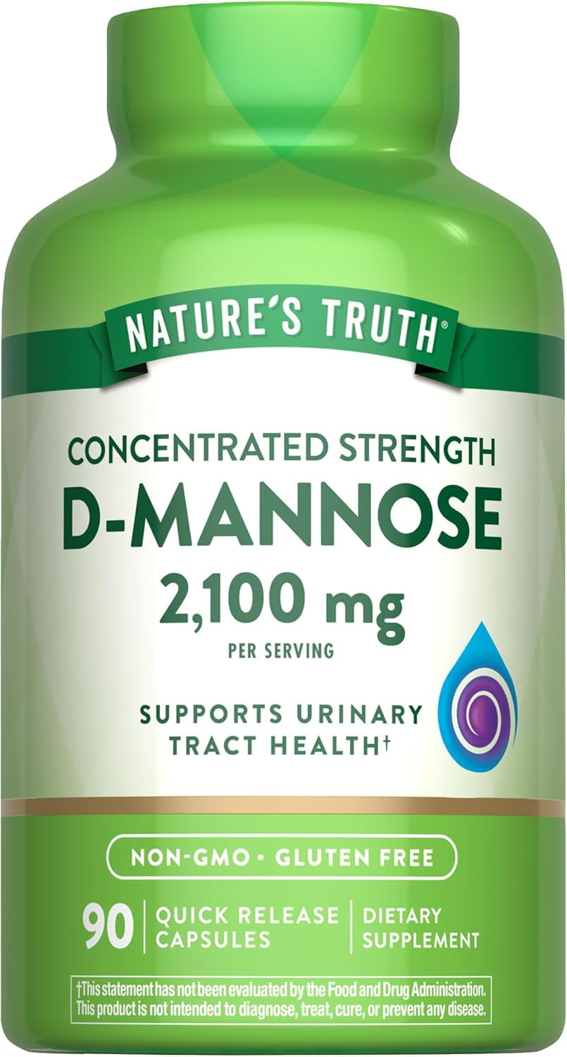 Nature's Truth D-Mannose Capsules 2100mg, 90 Count - Dietary Supplement ...