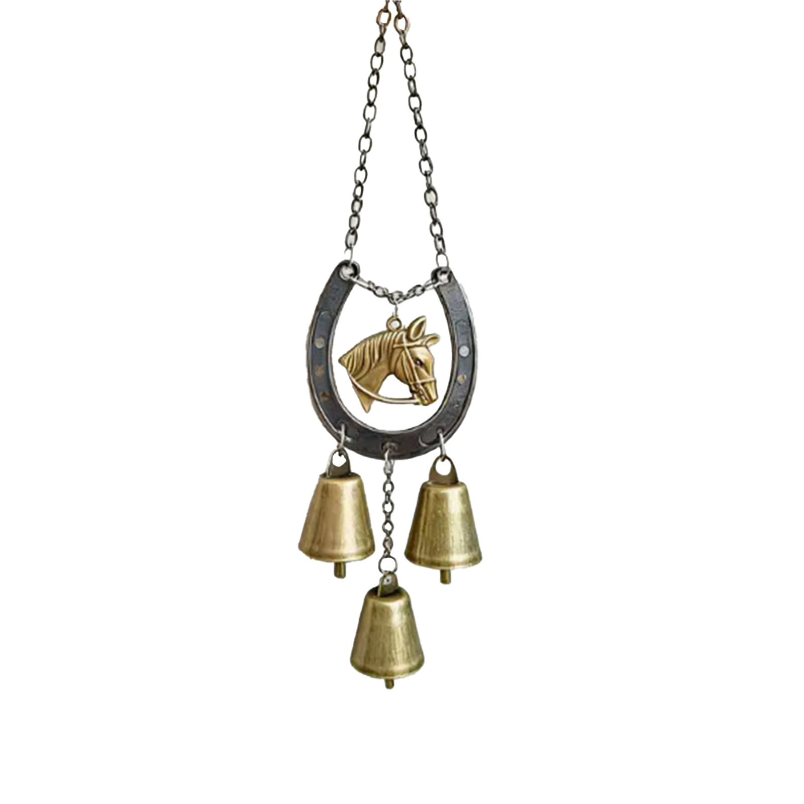 D Metal Wind Chime Small Bells Horseshoe Shaped Home Outdoor Decoration ...