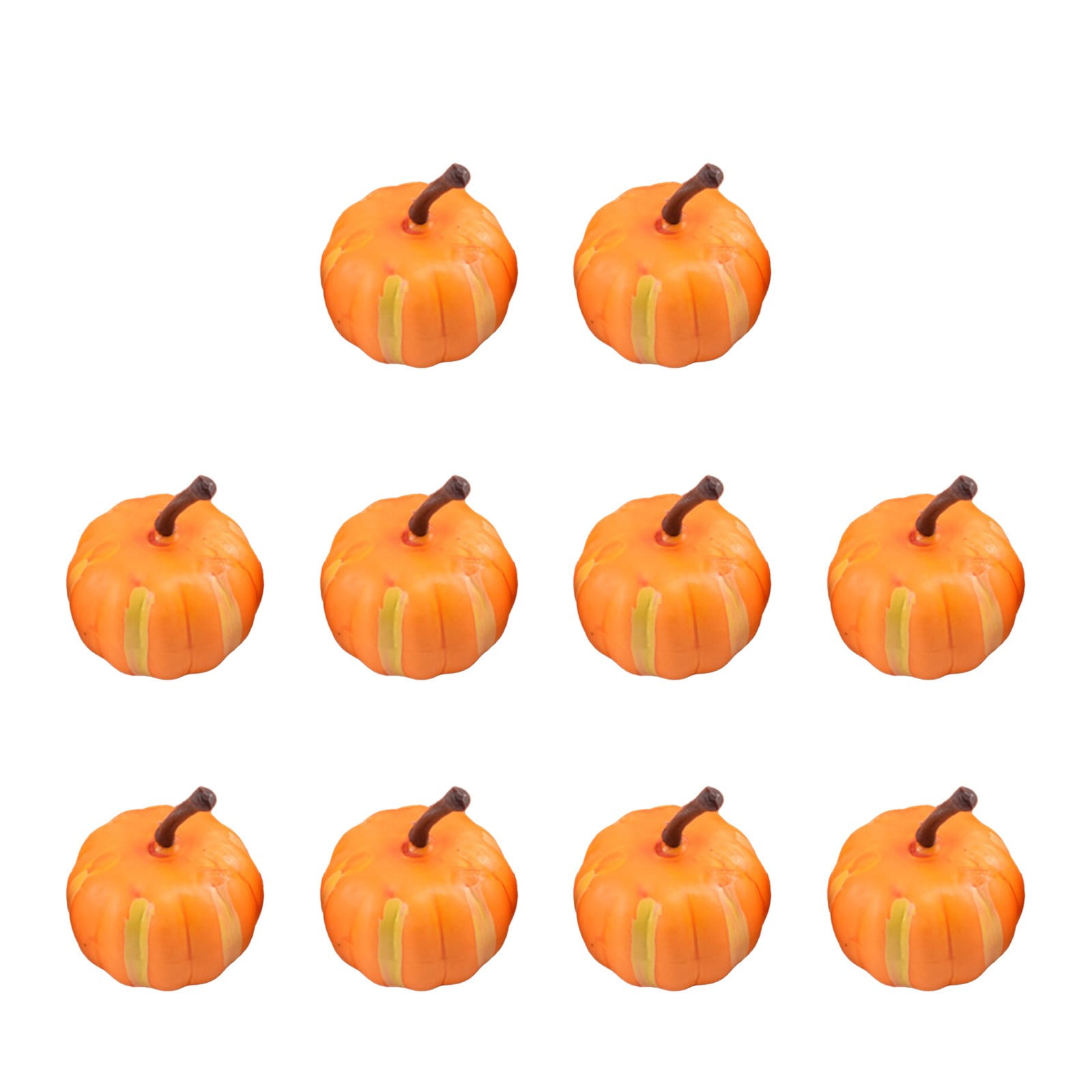 D Mini Artificial Pumpkins Set Of 10 For Fall Decor Home Garden ...