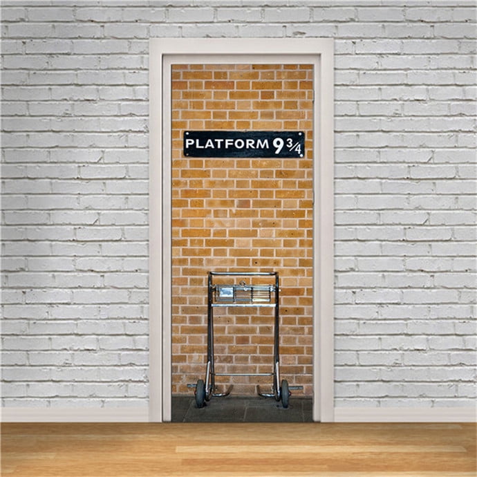 D Modern Design Door Sticker Self Adhesive Vinyl Door Mural Poster Home ...