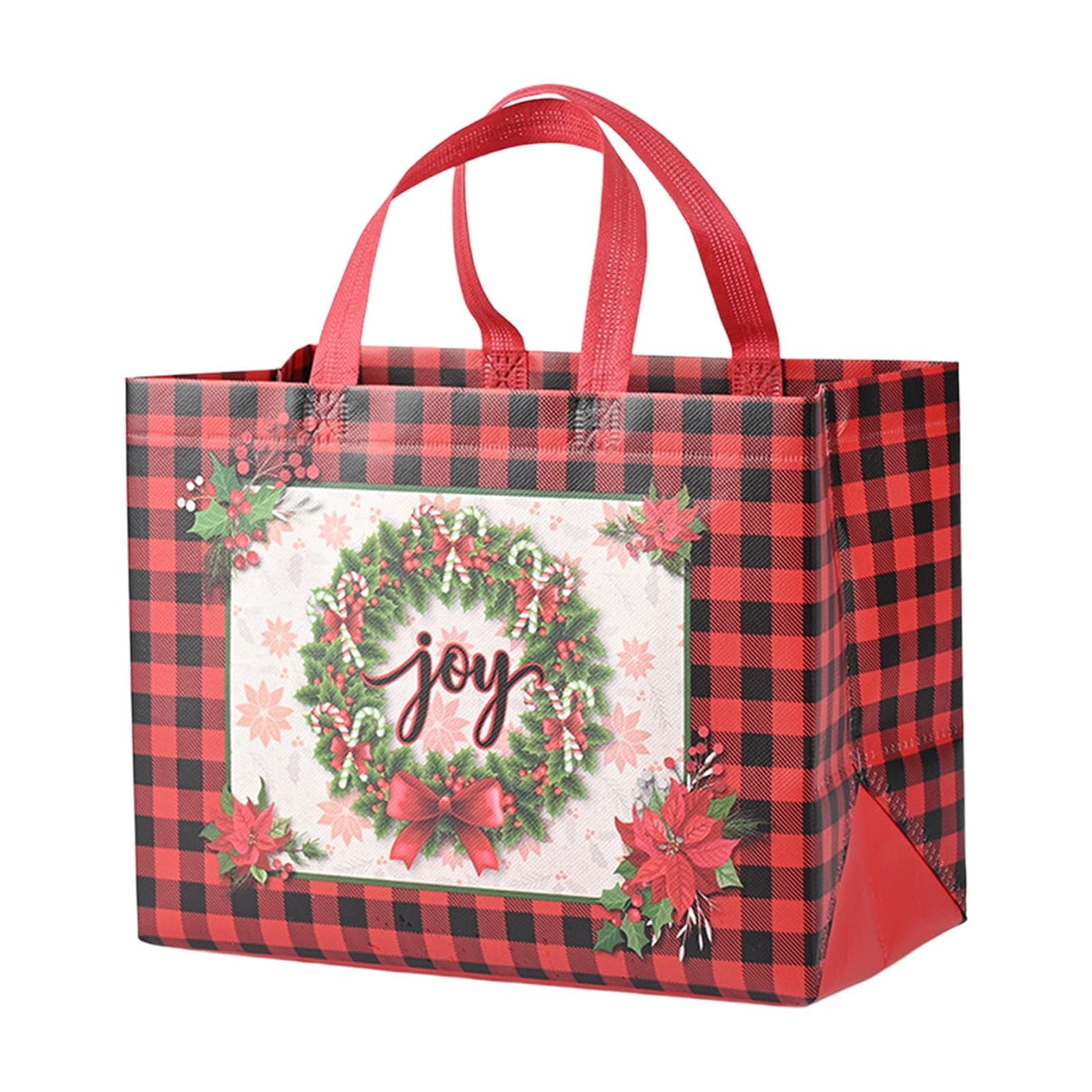 D Multicolor Christmas Gift Bag, Non-Woven Fabric, 32.5X25X17Cm ...