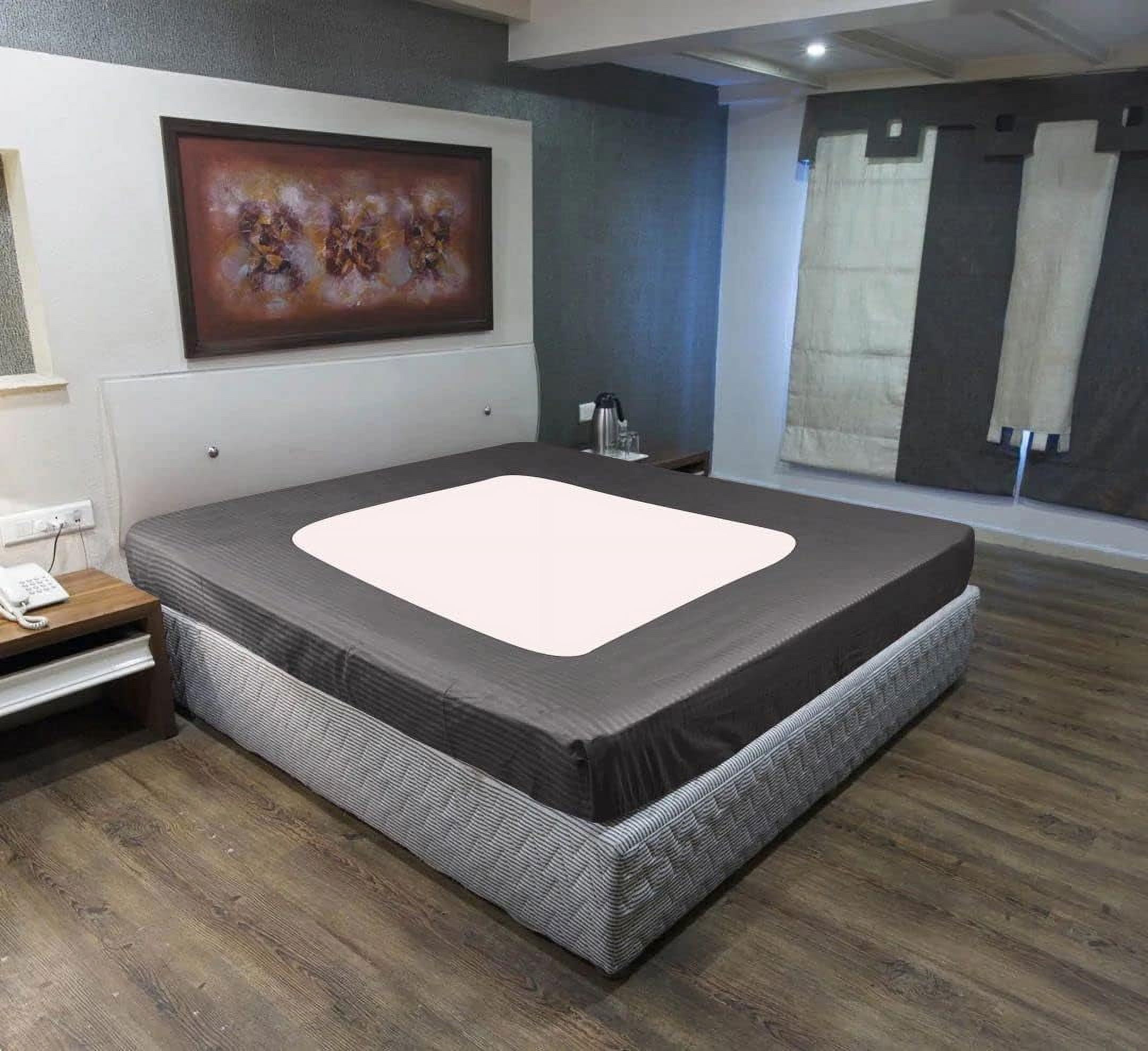 D.N.G. BEDDINGS 1 Piece Box Spring Cover - 100% Egyptian Cotton, 800 TC ...