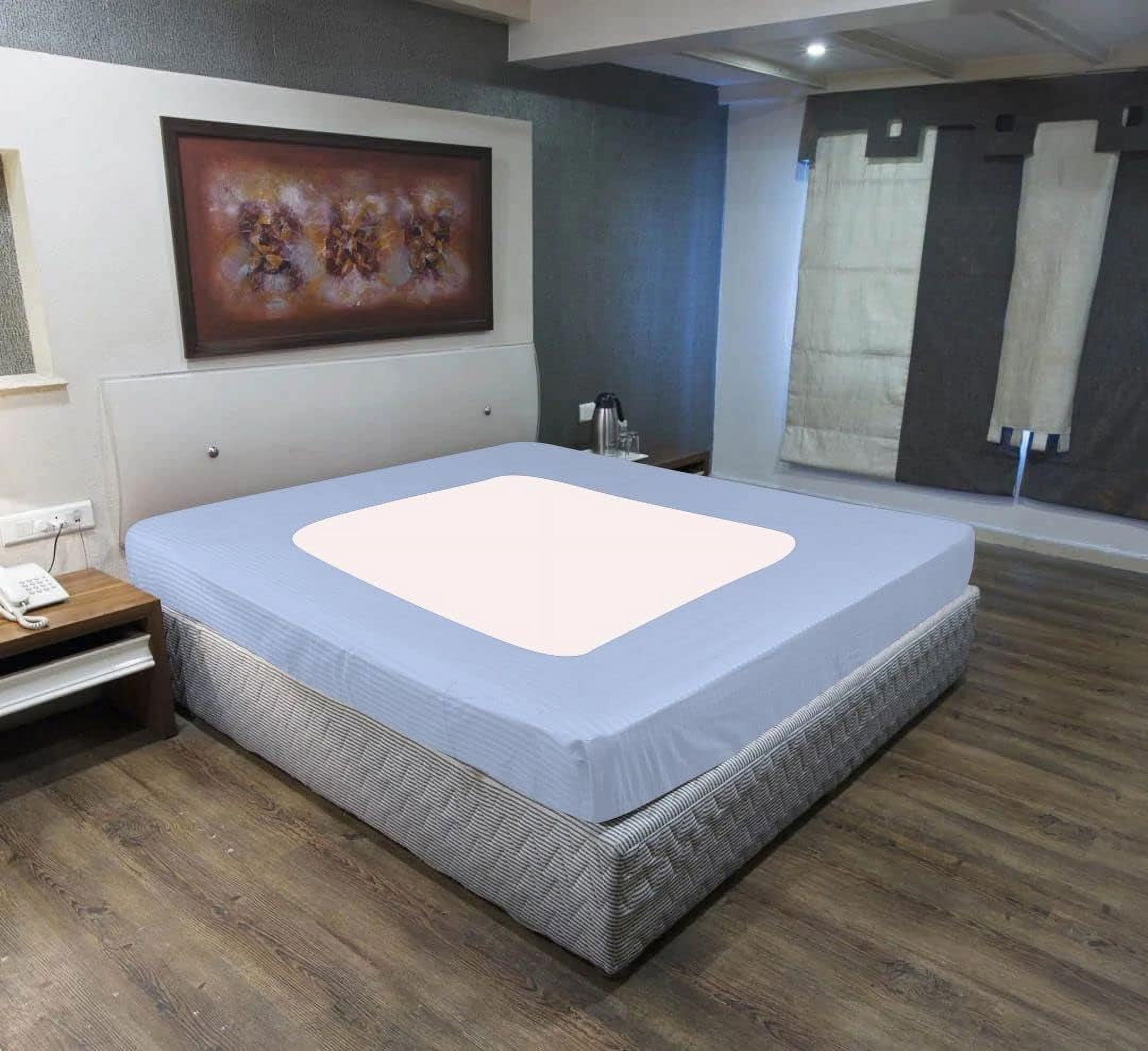 D.N.G. BEDDINGS 1 Piece Box Spring Cover - 100% Egyptian Cotton, 800 TC ...