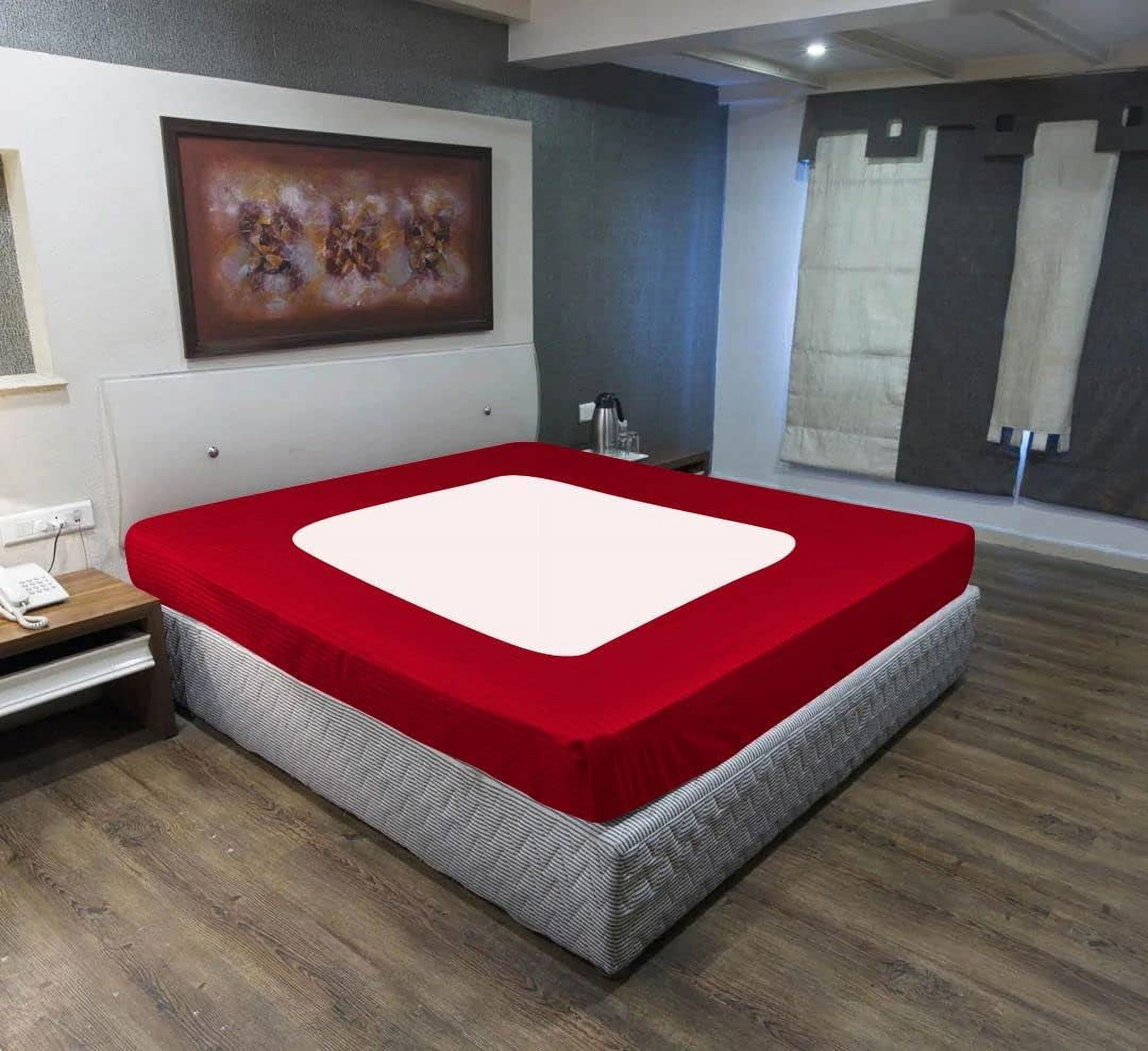 D.N.G. BEDDINGS 1 Piece Box Spring Cover - 100% Egyptian Cotton, 800 TC ...