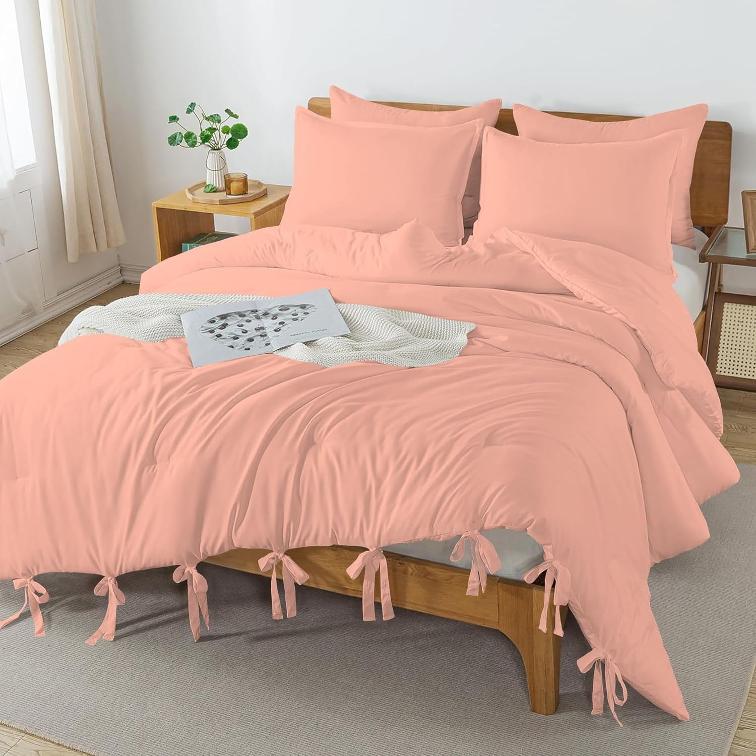 D.N.G. BEDDINGS 1 Piece Luxury Bottom Tie Pattern Comforter, Premium ...