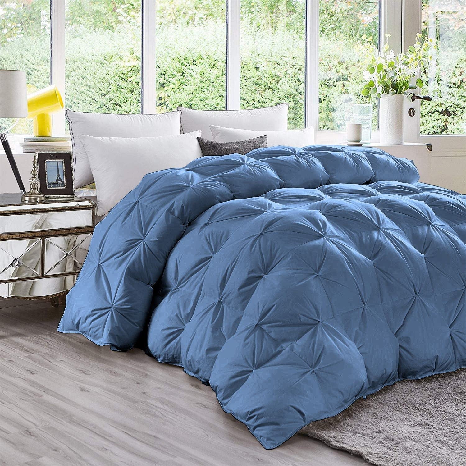 D.N.G. BEDDINGS 1 Piece Luxury Pinch Pleated Comforter Premium 800 ...