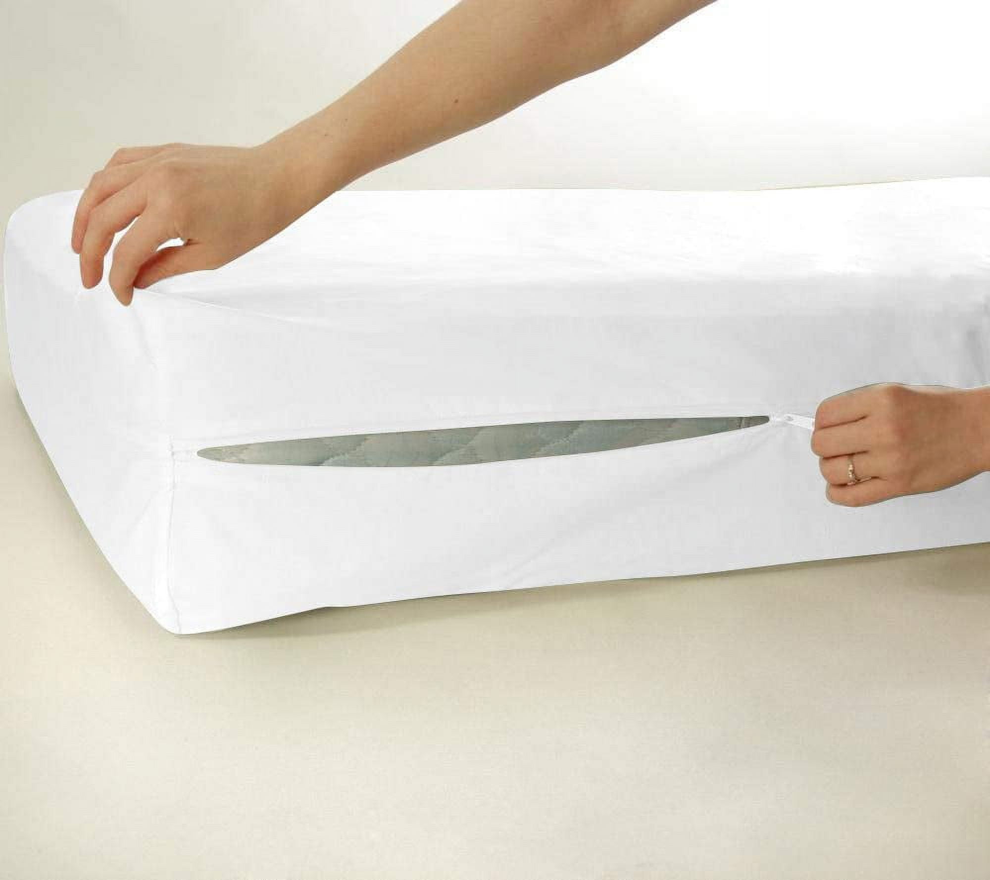 D.N.G. BEDDINGS 100% Egyptian Cotton, Zipper Mattress Cover, 800 Thread ...