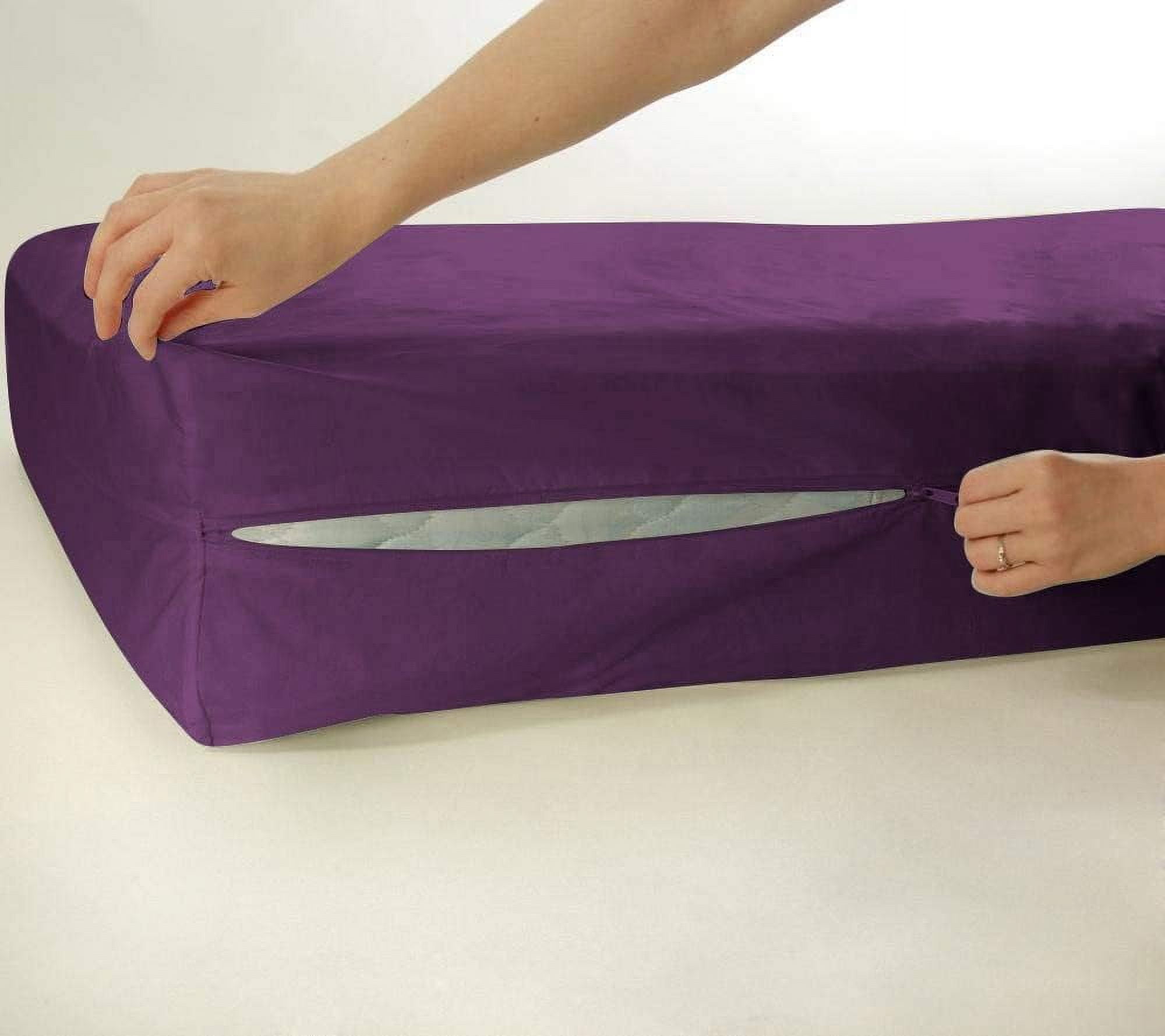 D.N.G. BEDDINGS 100% Egyptian Cotton, Zipper Mattress Cover, 800 Thread ...