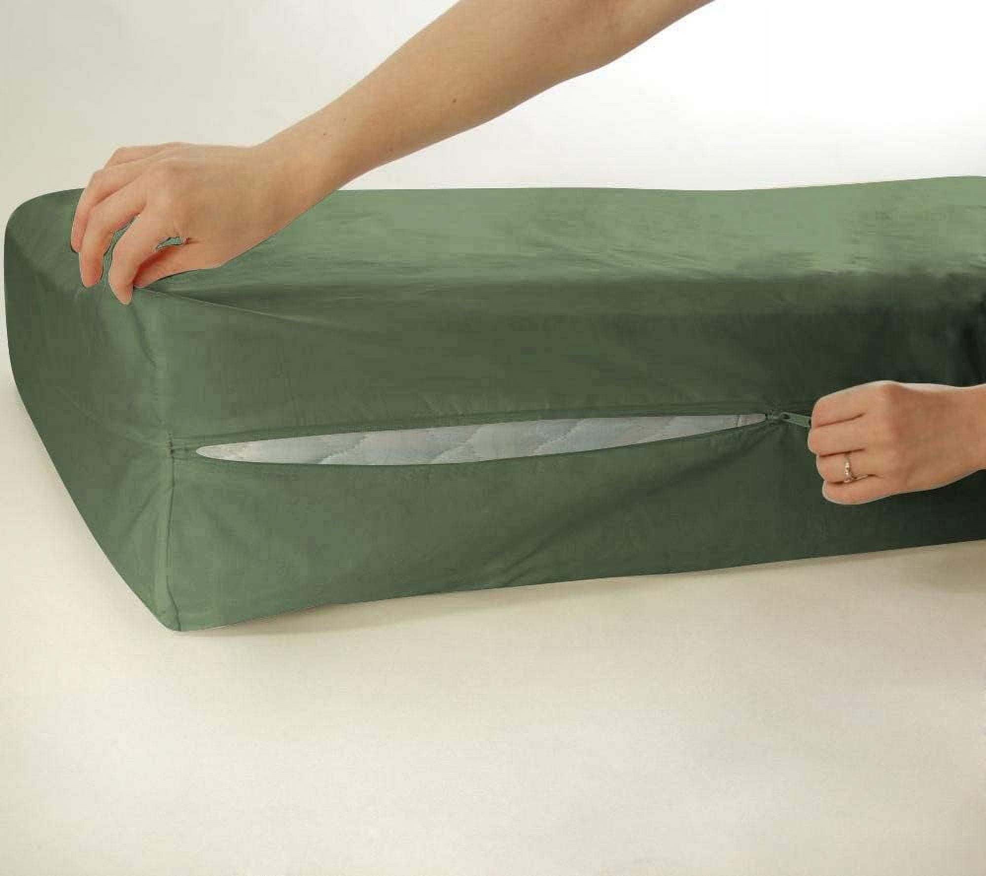 D.N.G. BEDDINGS 100% Egyptian Cotton, Zipper Mattress Cover, 800 Thread ...