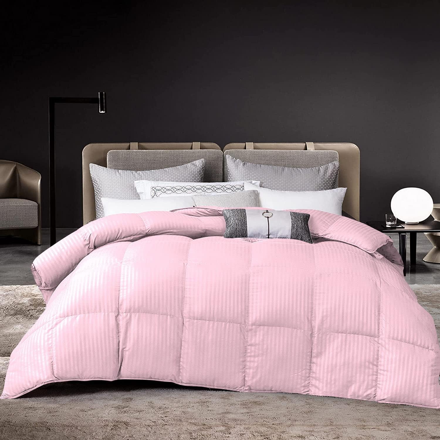 D.N.G. BEDDINGS 800 Thread Count 5 Piece Comforter Set, 100% Egyptian ...