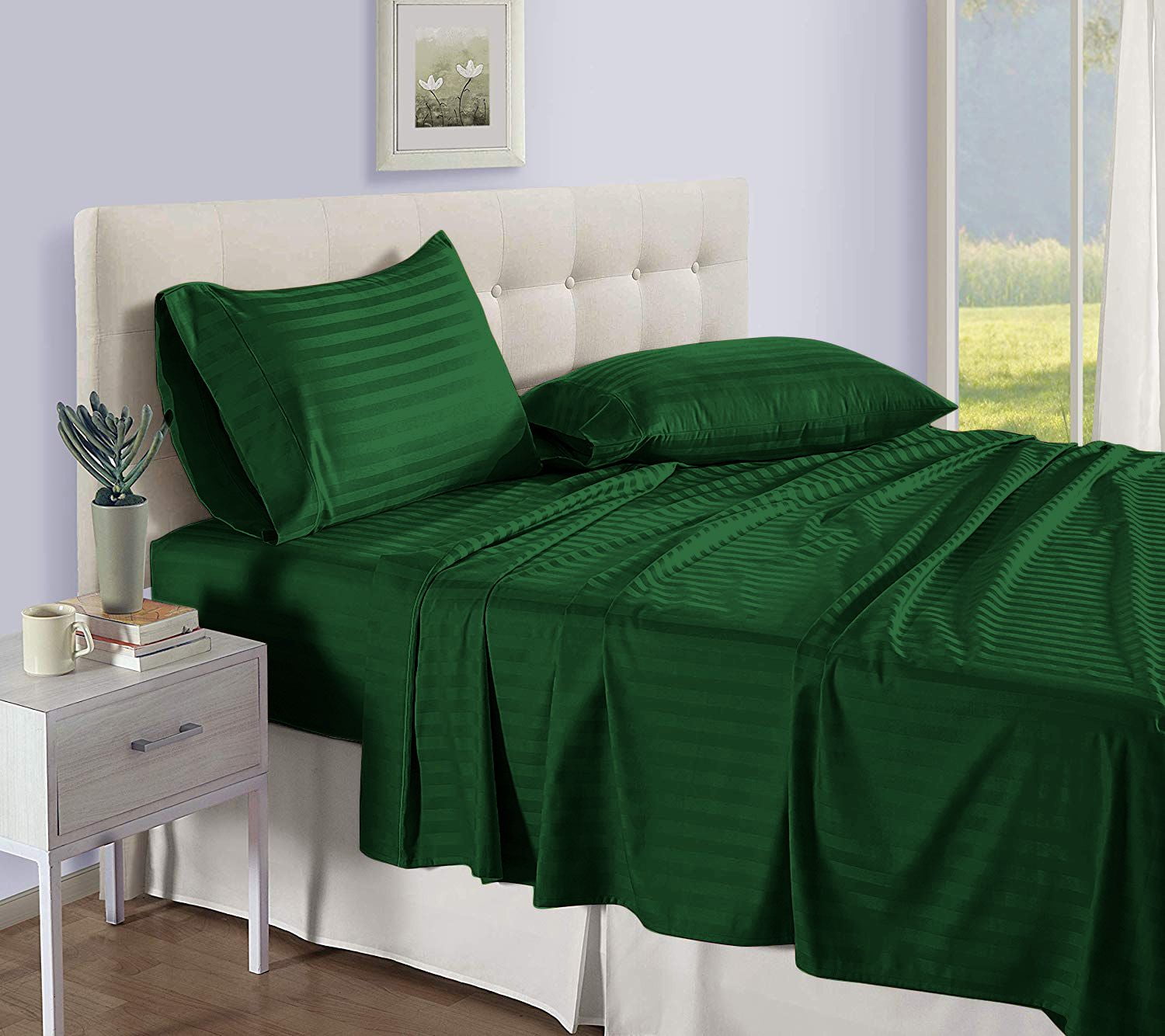D.N.G. BEDDINGS Luxury 4 Piece Sheet Set with 12 Inch Deep Pocket 800 ...