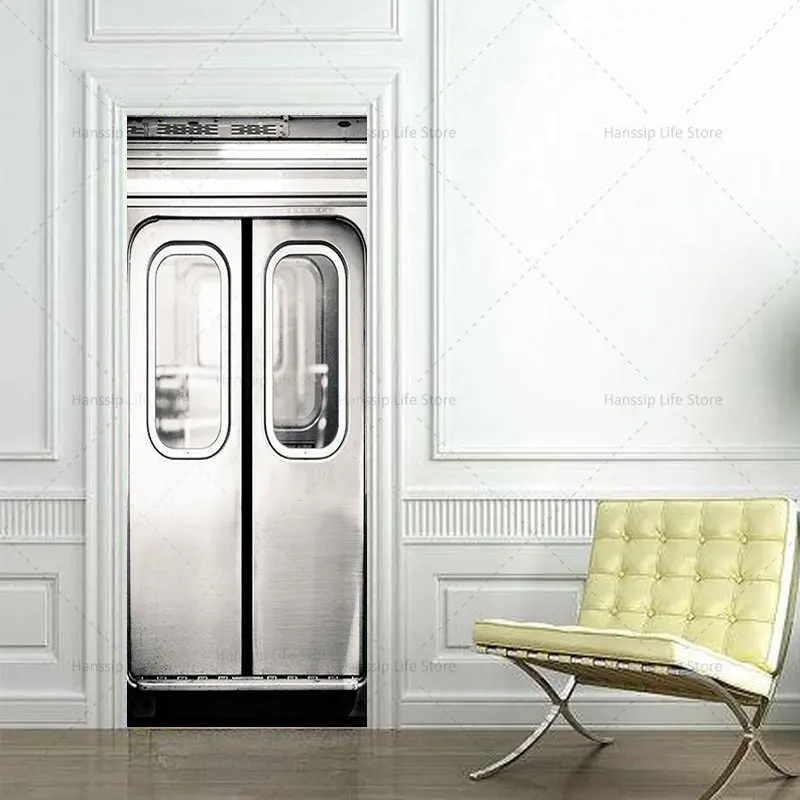 D New Door Sticker Simple n Style Vinyl PVC Waterproof Self-adhesive ...