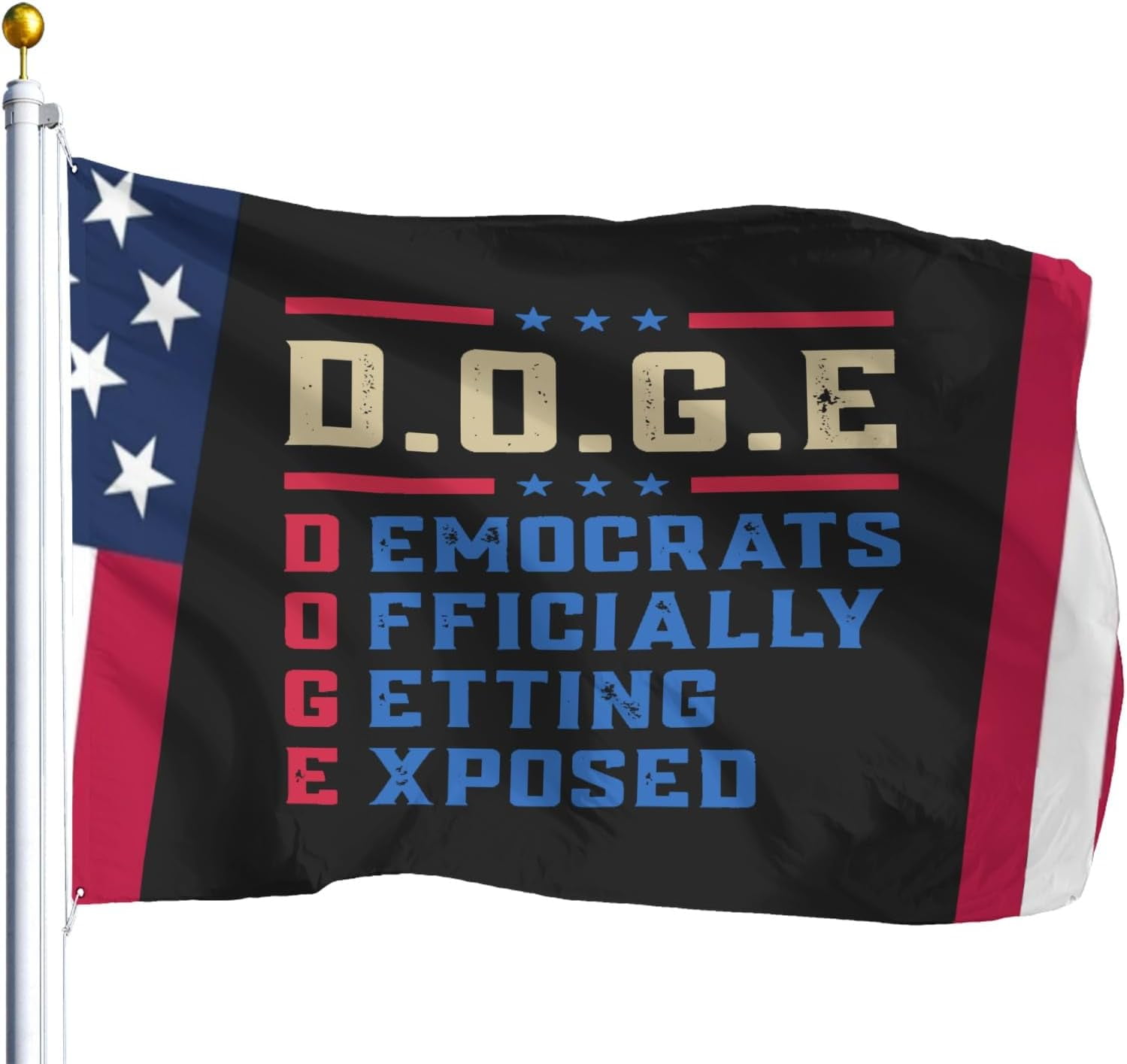 D.O.G.E Department Of Government Efficiencys US Flag Flags 3x5 Outdoor ...