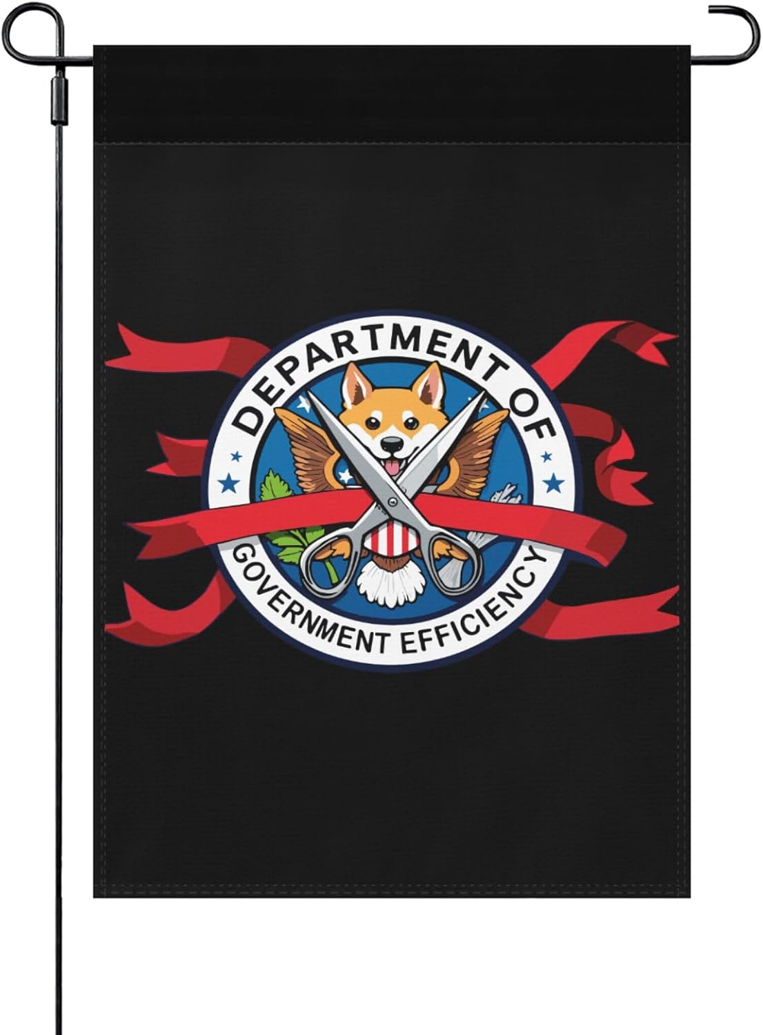 D.O.G.E. Department-Of-Government-Efficiency Garden Flag American Flag ...