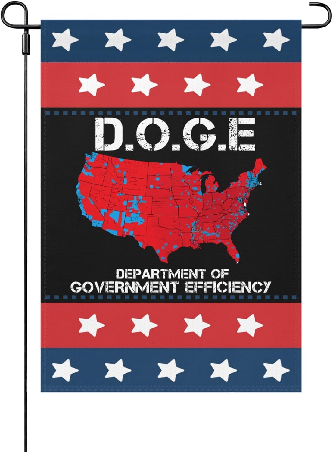 D.O.G.E. Department-Of-Government-Efficiency Garden Flag American Flag ...