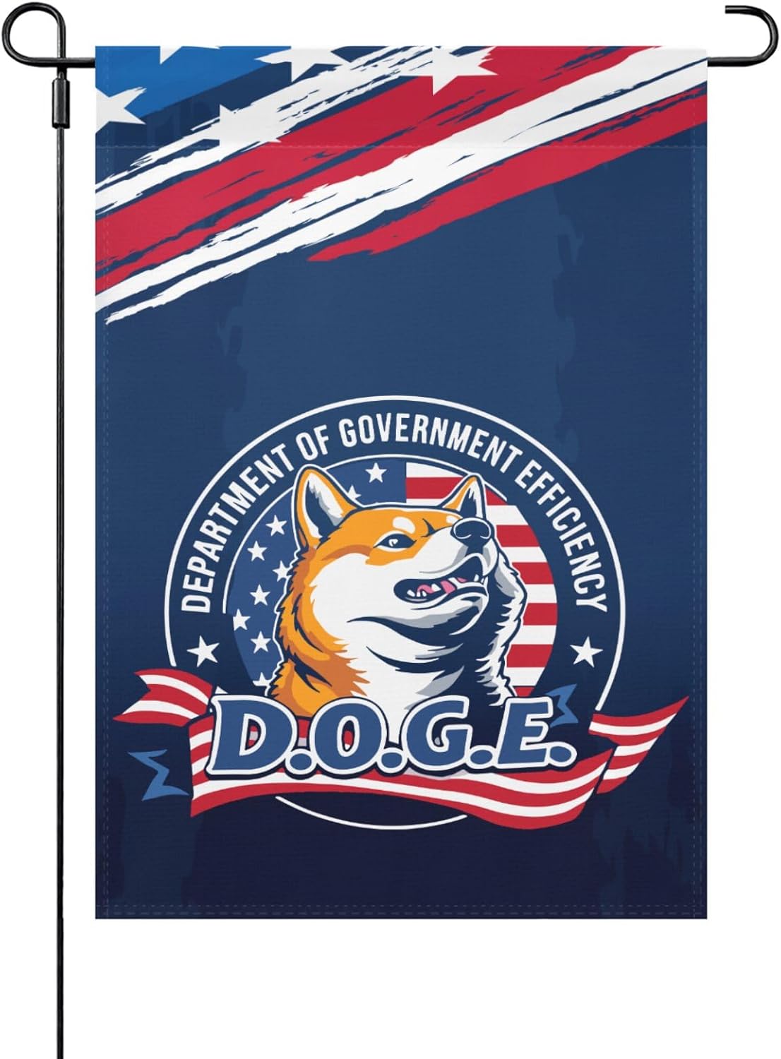 D.O.G.E. Department-Of-Government-Efficiency Garden Flag American Flag ...