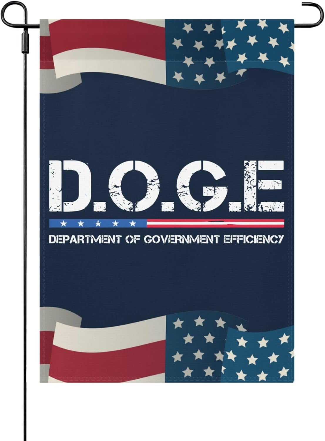 D.O.G.E. Department-Of-Government-Efficiency Garden Flag American Flag ...
