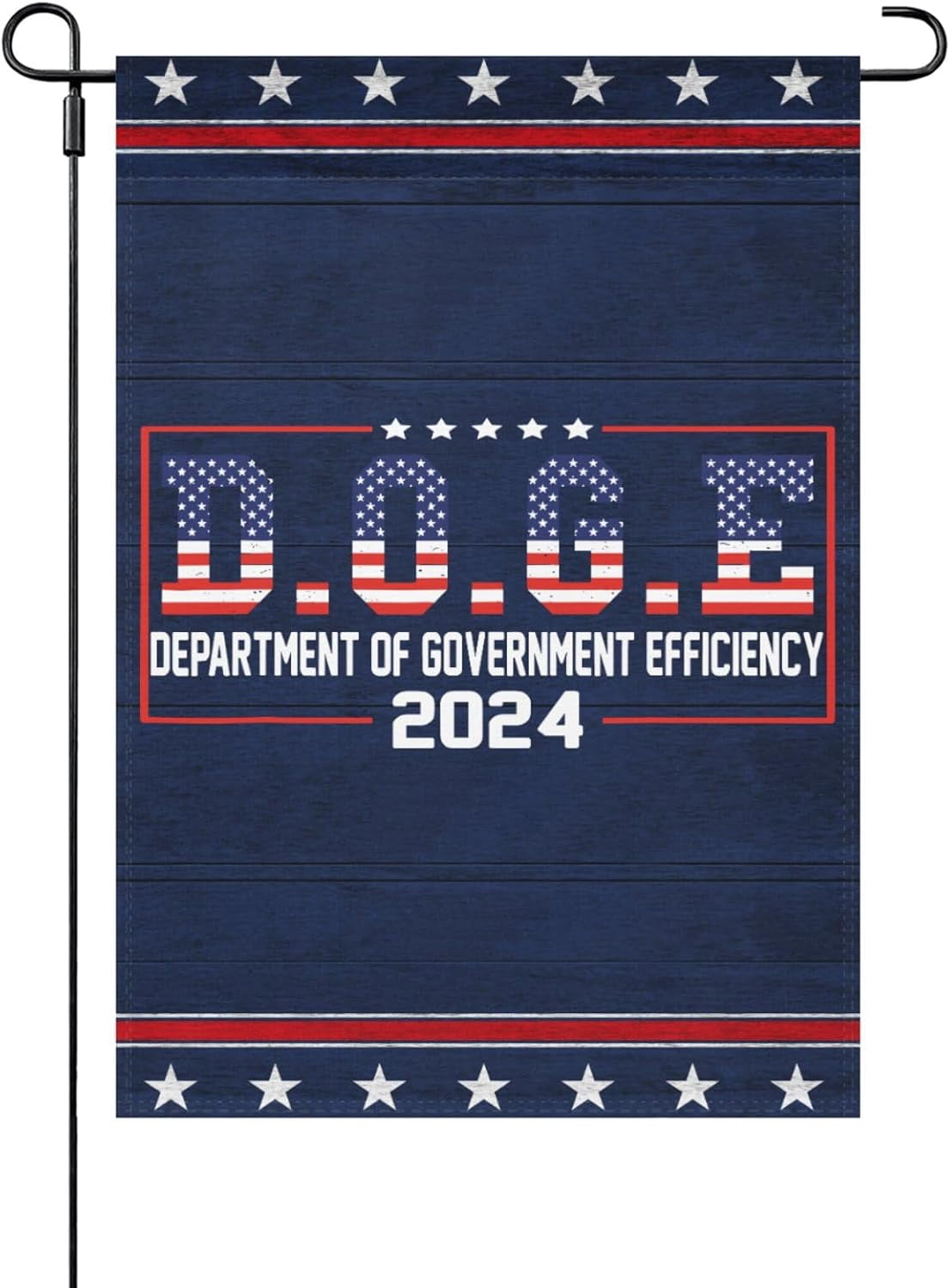 D.O.G.E. Department-Of-Government-Efficiency Garden Flag American Flag ...