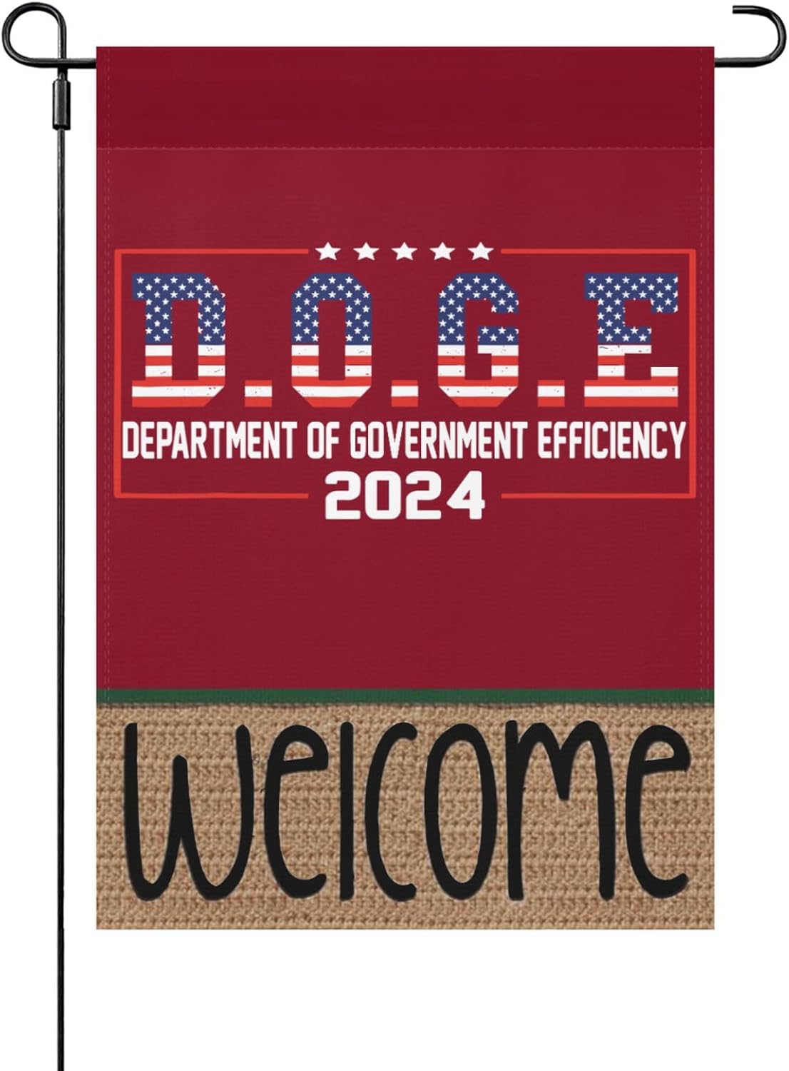 D.O.G.E. Department-Of-Government-Efficiency Garden Flag American Flag ...