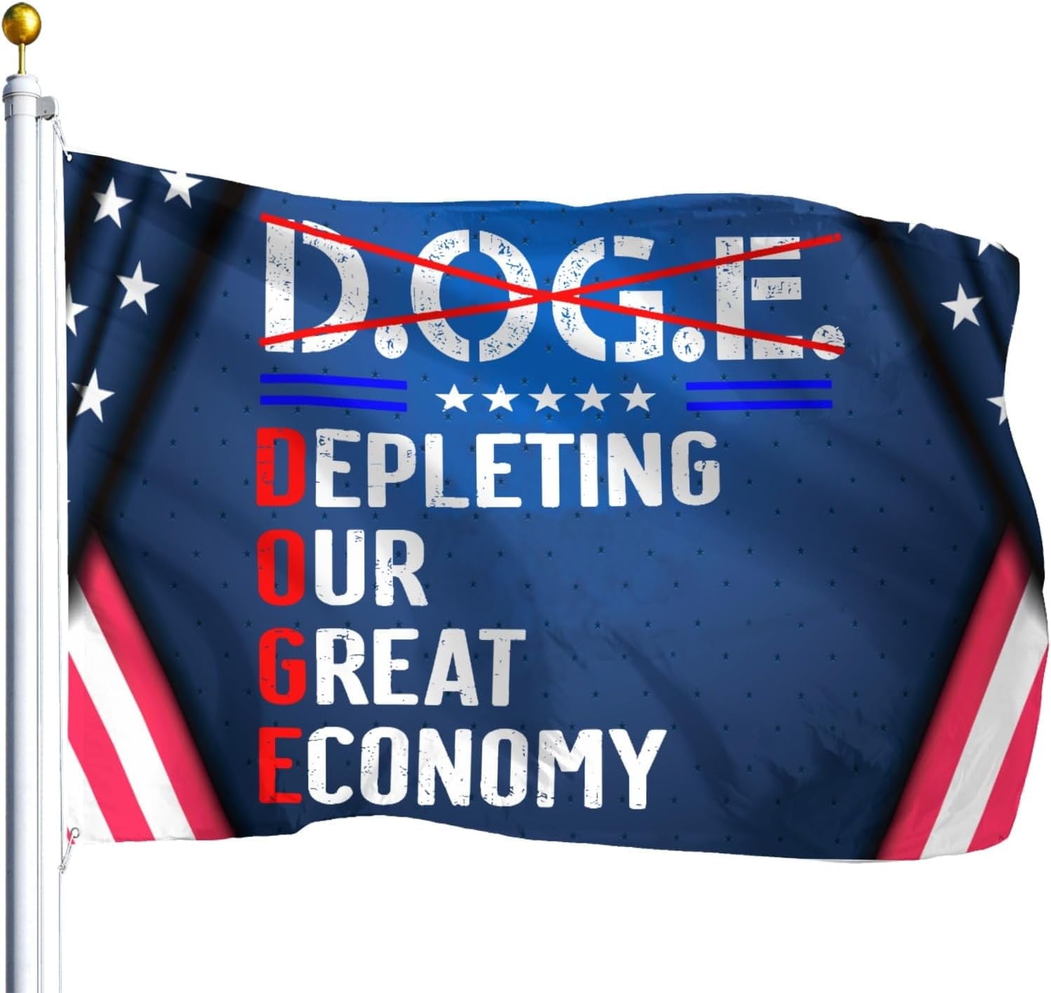 D.O.G.E. Depleting Our Great Economy Pro Democrat Protests Flags For ...