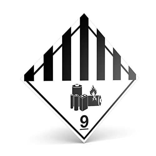 D.O.T. Labels - Hazard Class 9 DOT Lithium Battery 9 Labels 4" X 4 ...