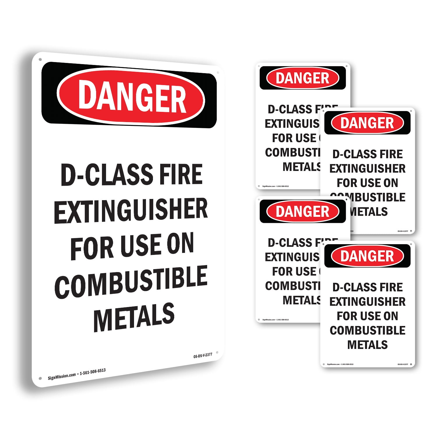 D OSHA Danger Rigid Plastic Sign 18 Inch x 12 Inch - 5 Pack - Walmart.com