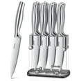 D.Perlla Steak Knives with Clear Acrylic Stand, Steak Knives Set of 8, 4.5 Inch Stainless Steel ...