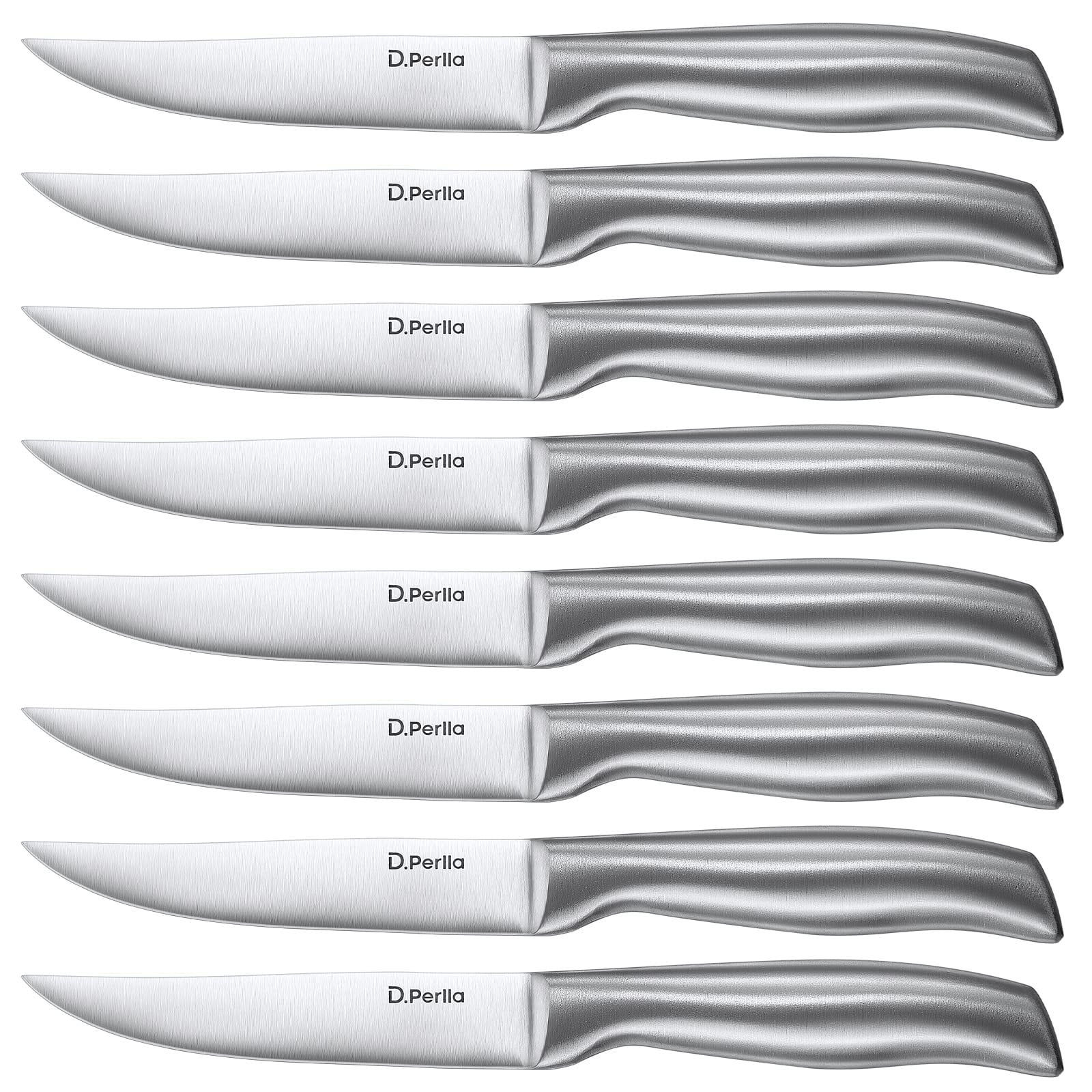 D.Perlla Steak Knives, Super Sharp Straight Edge Steak Knife Set of 8 ...