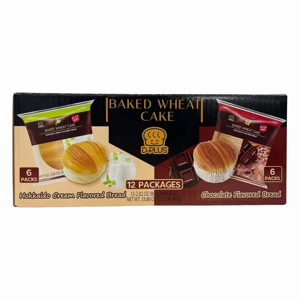 D-Plus Baked Wheat Cake Chocolate Flavored/Hokkaido Cream Flavored ...