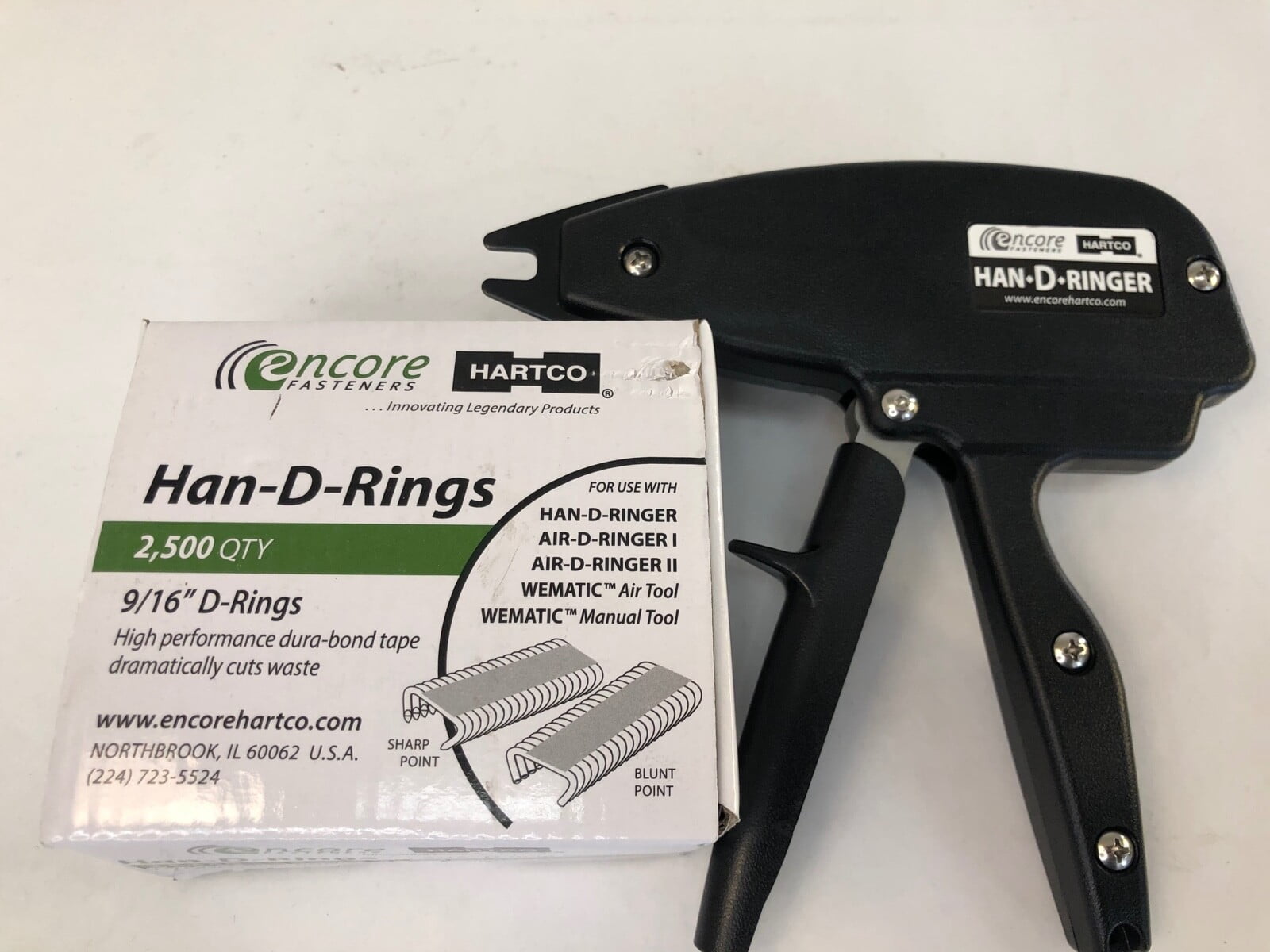 "D"-RING HOG RING TOOL AND 9/16" GALVANIZED SHARP POINT HOG RINGS ...