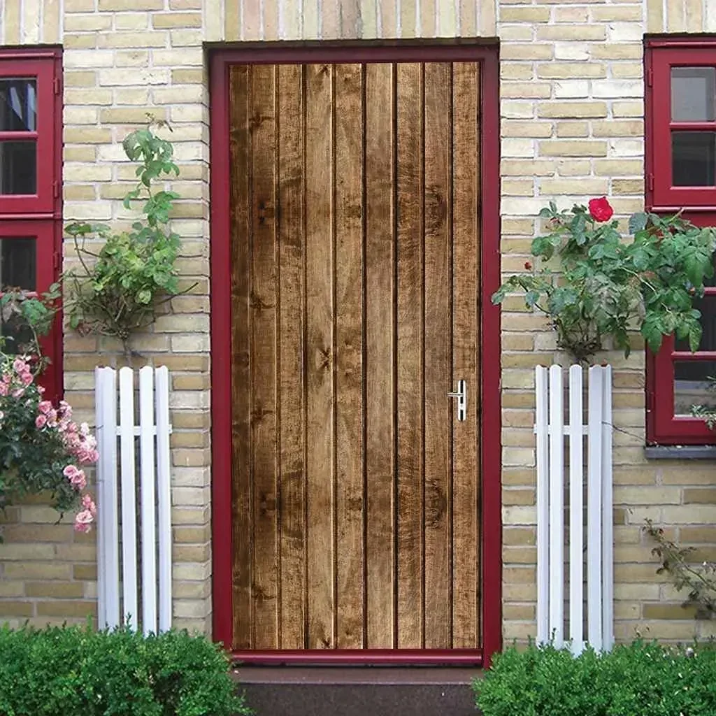 D Retro Old Red Brick Wall Door Sticker Modern Art Decals Self Adhesive ...