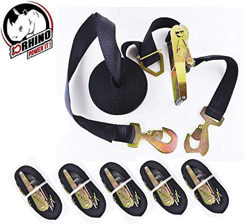 D-Rhino (6 Lot) 2” X 28ft Axle Straps Tie Down Race Car with Integrated ...