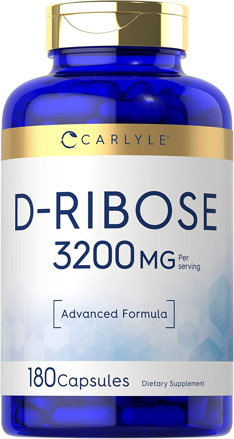 Carlyle D-Ribose 3200mg Supplement - 180 Gluten-free Vegetarian ...