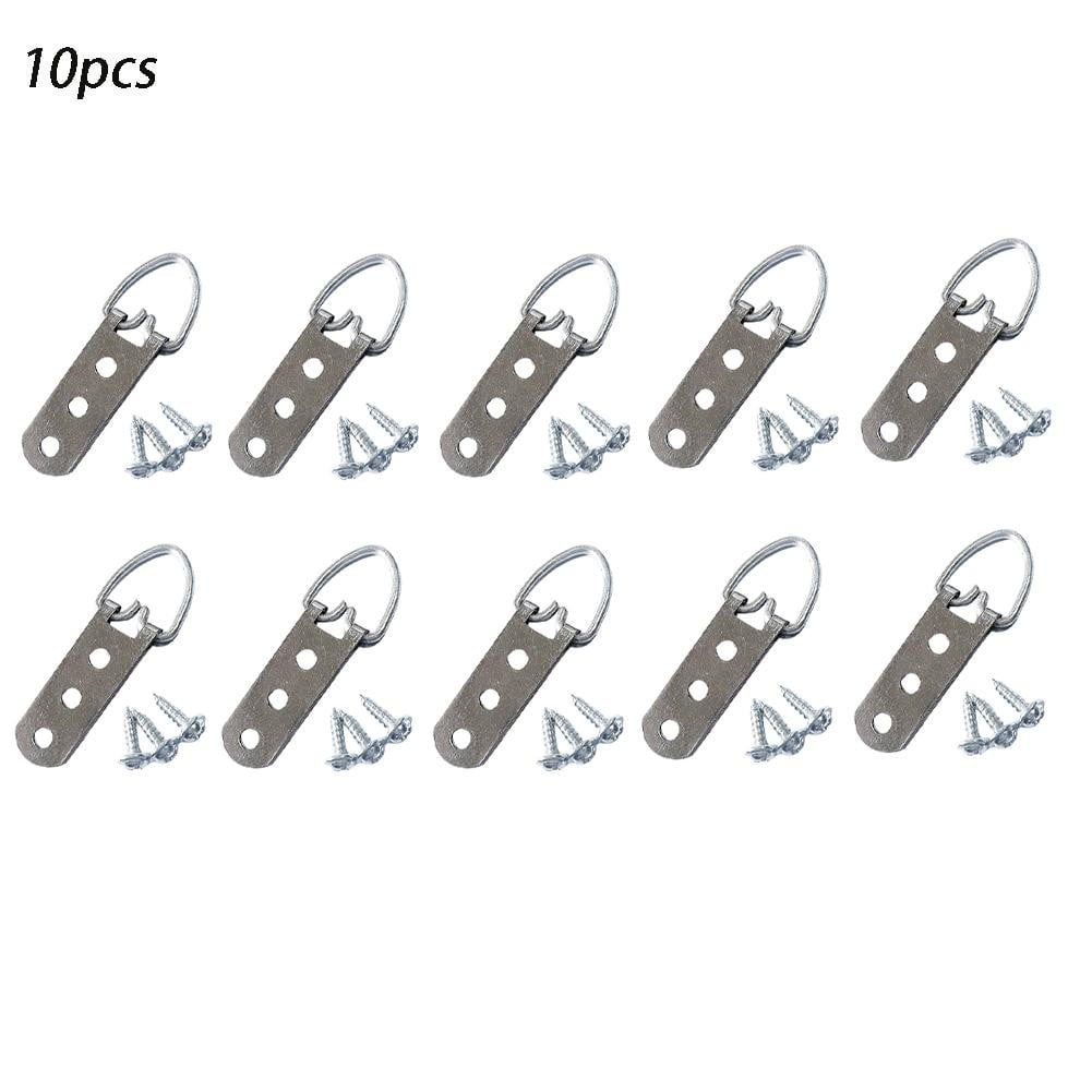 D-Ring Picture Hangers Kit with Screws 10/50 Pieces Frames Hanger Hooks ...