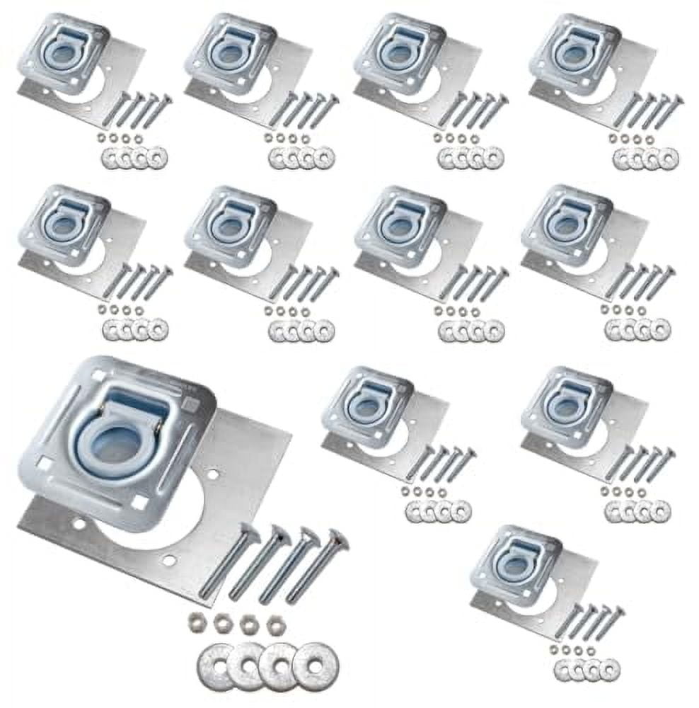 D-Ring Recessed 6,000 lb. Tie Down and Backing Plate w/2-1/2 Hardware ...