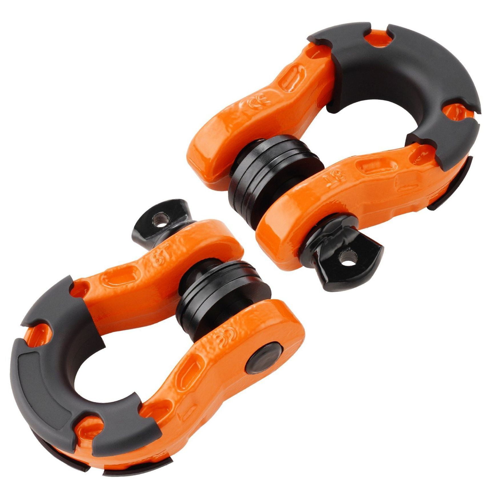 D-Ring Shackle 3/4" 2 Pack - 30 Ton Alloy Steel Recovery Shackles with ...