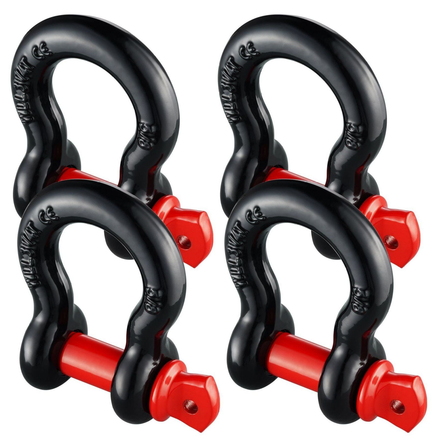 D-Ring Shackle 5/8" - 4 Pack, 13 Ton Capacity, Alloy Steel Recovery ...