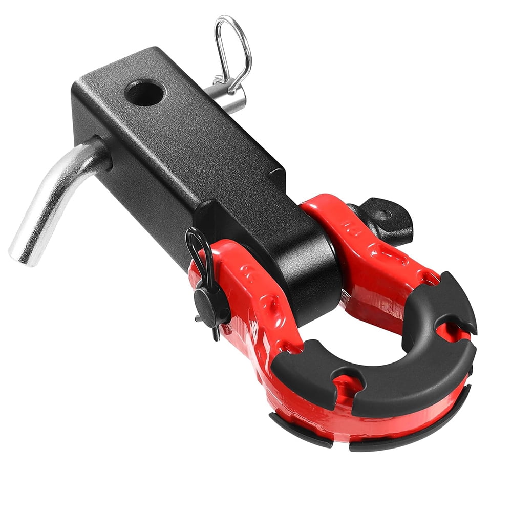 D Ring Shackle with Trailer Hitch Lock Pin, Shackle Hitch Receiver, Fits 2 Receivers, Heavy Duty ...